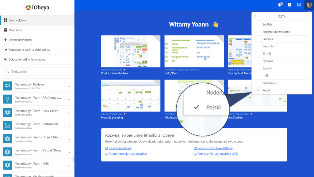 Your iObeya, your preferences: configure your interface for a personalized experience - iObeya