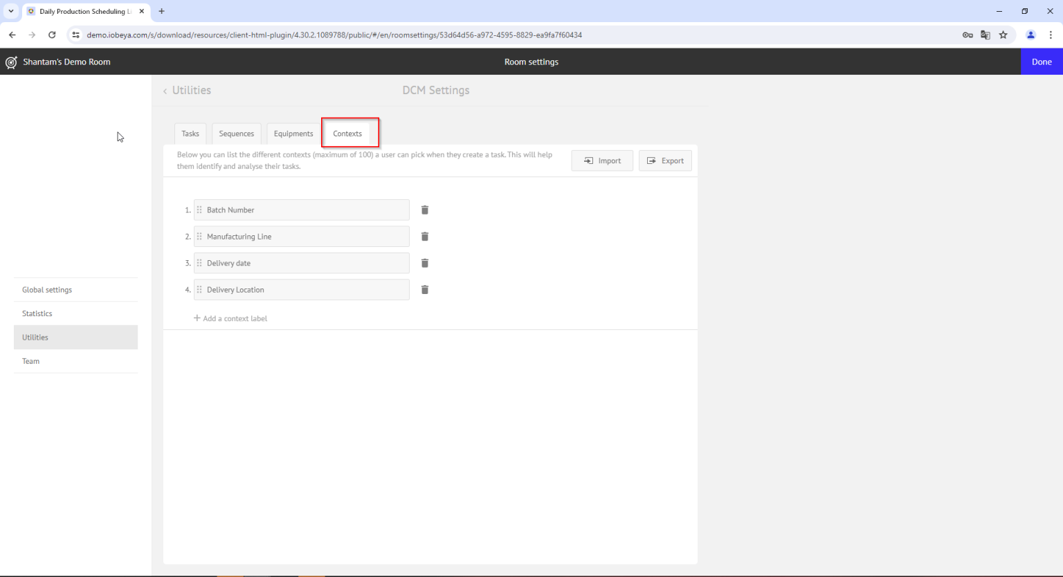iObeya Services Hub launch, preferred language detection, and DCM tasks ...